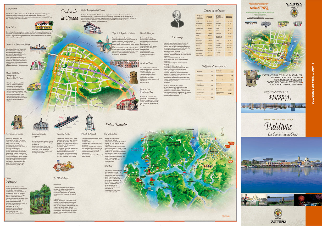 VALDIVIA - MAPA – TOURMAPS Mapas educativos ilustrados de Chile