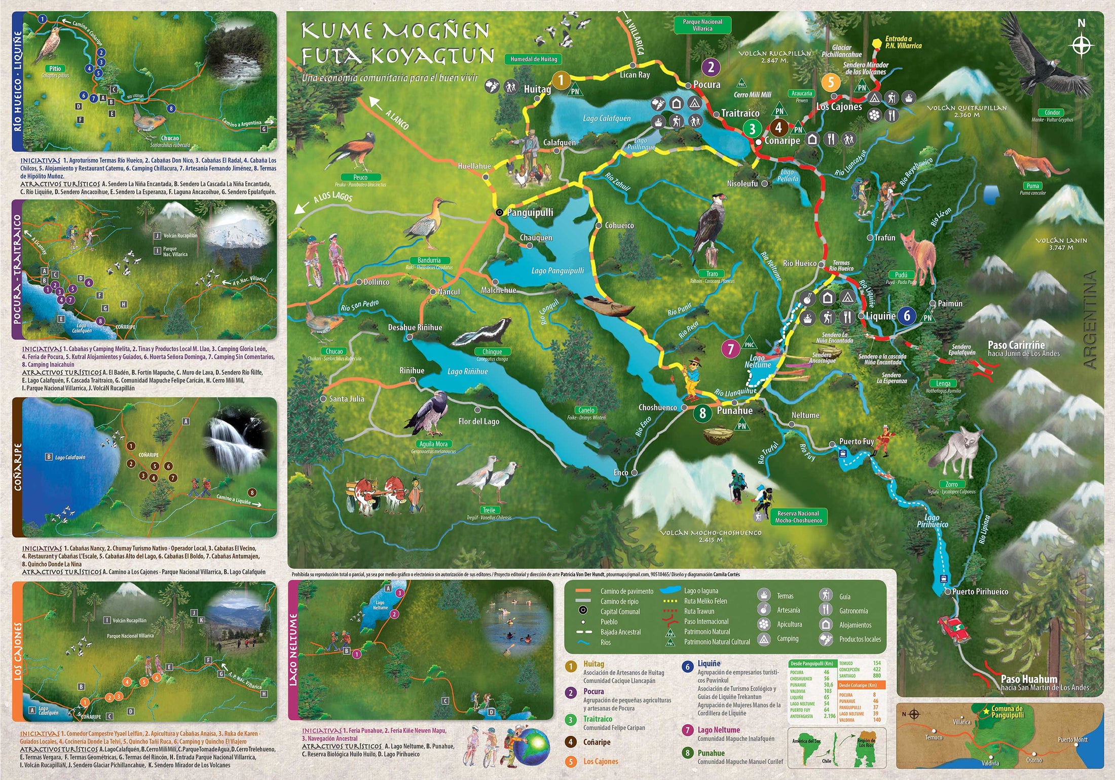 PANGUIPULLI - MAPA – TOURMAPS Mapas educativos ilustrados de Chile